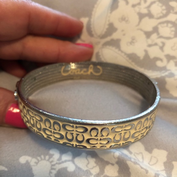 Coach | Jewelry | Coach Silver Bangle Bracelet | Poshmark